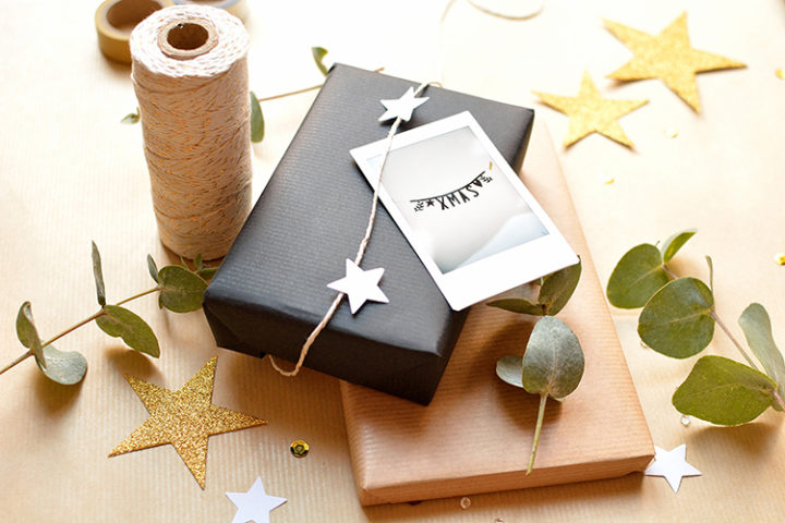 Fabrique un magnifique emballage cadeau de Noël maison
