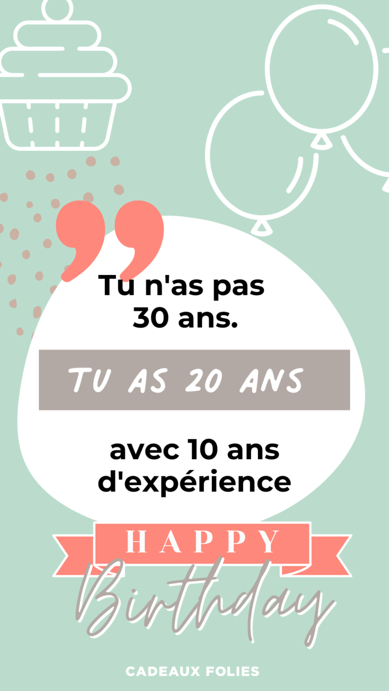 Message anniversaire 30 ans : l’âge n’est qu’un nombre ! - Le Blog de ...