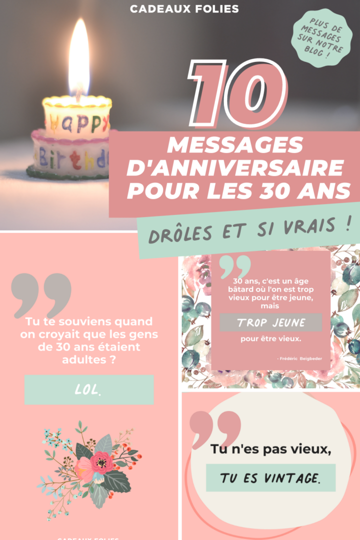 Message anniversaire 30 ans : l’âge n’est qu’un nombre ! - Le Blog de ...