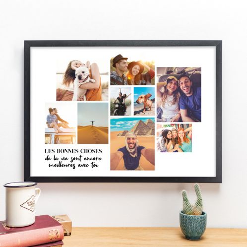 Poster avec 8 Photos et Texte